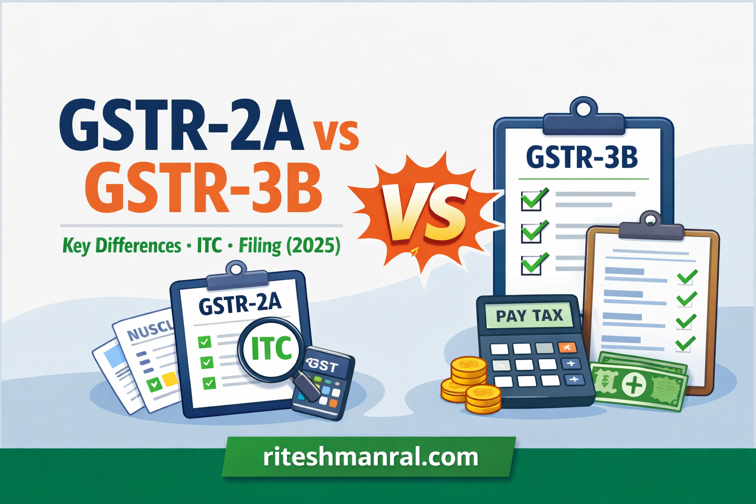 Difference Between GSTR-2A and GSTR-3B (2026) – Simple Explanation ...